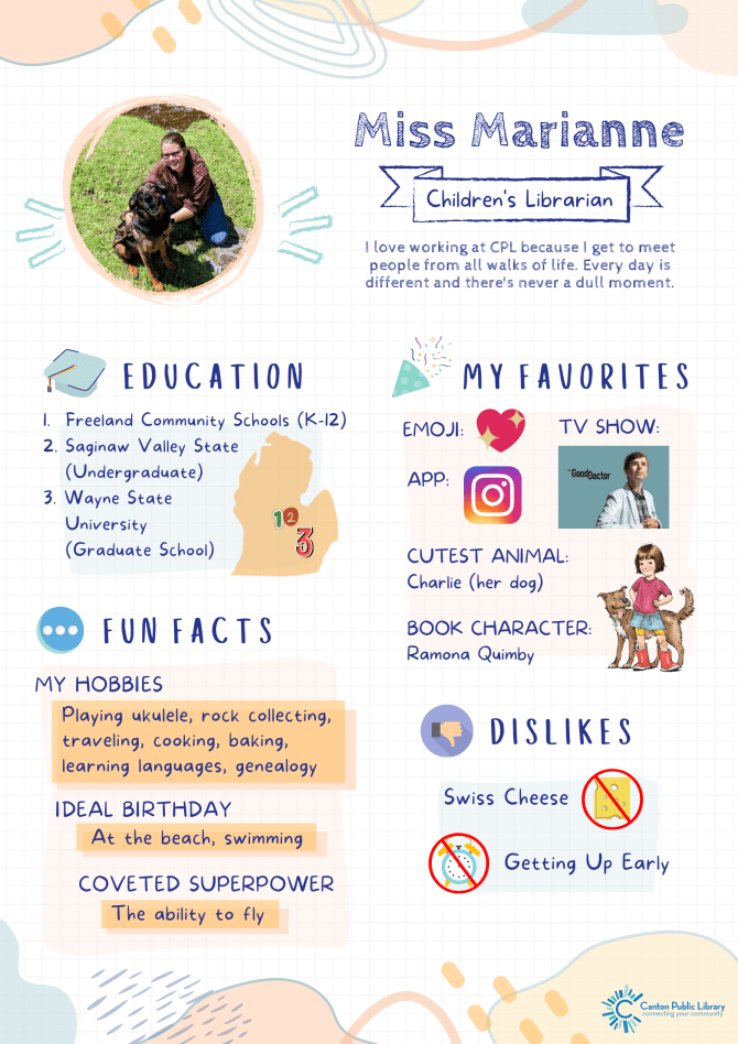 CPL Staff Spotlight: Miss Marianne | Canton Public Library