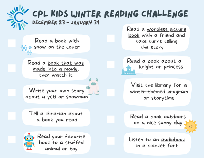 Kids Winter Reading Challenge | Canton Public Library